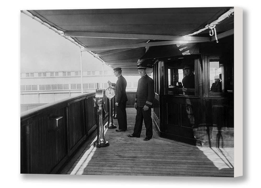 S.S. Matsonia Captain at Bridge, Late 1920s