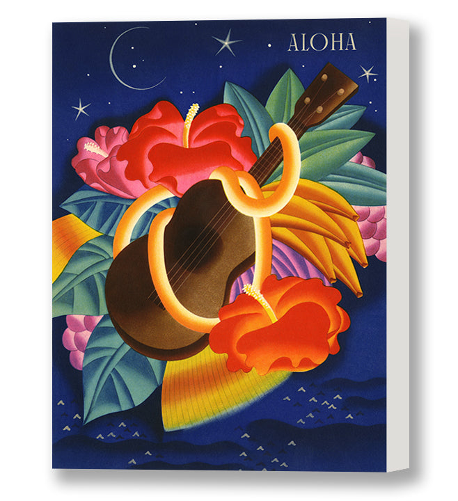 Aloha Ukulele, Matson Lines Menu Cover, 1930s
