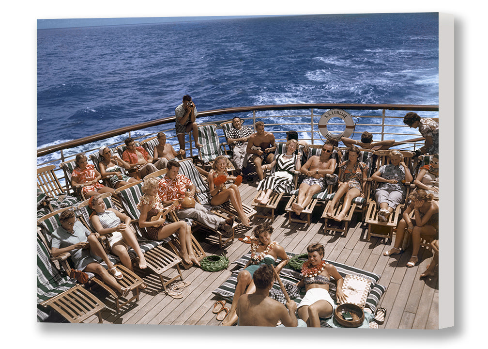 Sunbathers, S.S. Lurline, Matson Lines Photograph, 1950s